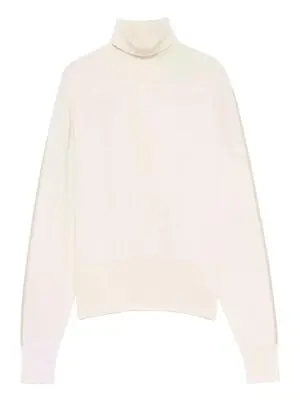 Patrizia Pepe Turtleneck Wool Sweater - White