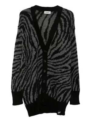 PENCE Zebra-Pattern Cardigan