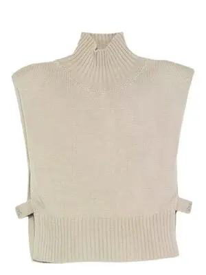 PATRIZIA PEPE Ribbed High Collar Vest