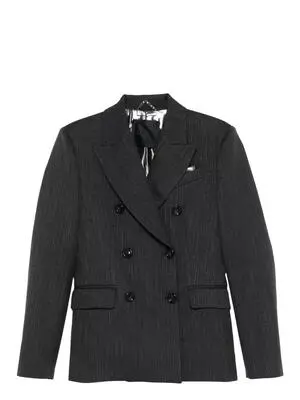 Liu Jo Pinstripe Double-breasted Blazer - Grey