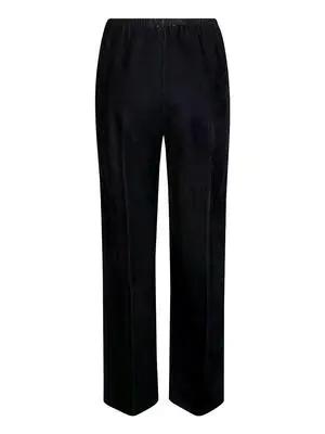 FORTE_FORTE Straight-leg Velvet Trousers - Black
