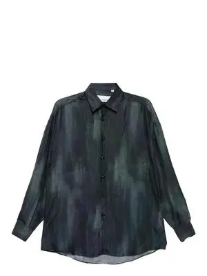 COSTUMEIN Abstract-print Long-sleeve Shirt - Blue
