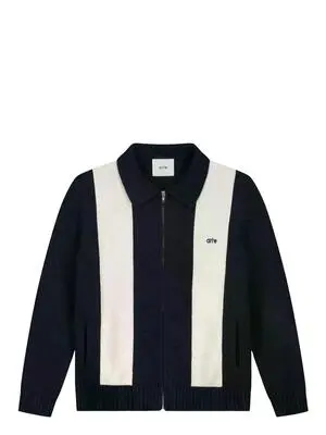 ARTE ANTWERP Striped Zip-Up Cardigan