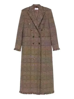 Giuseppe Di Morabito Check-pattern Double-breasted Coat - Brown