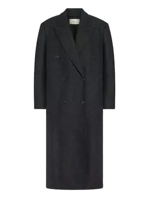 THE ROW Felted Wool-cashmere Blend Double-breasted Coat - Black