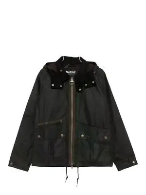 Barbour Hooded Jacket With Flap Pockets - Green
