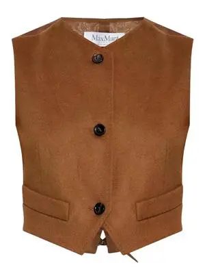 Max Mara Edda Buttoned Jacket - Brown