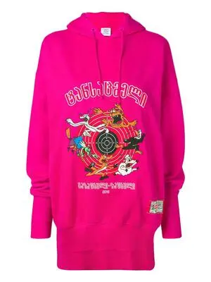 Vetements Oversized Printed Hoodie - Pink