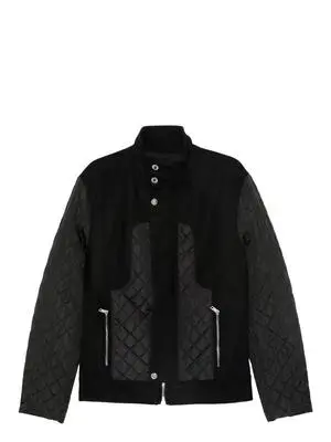 LES HOMMES Quilted Panelled Jacket