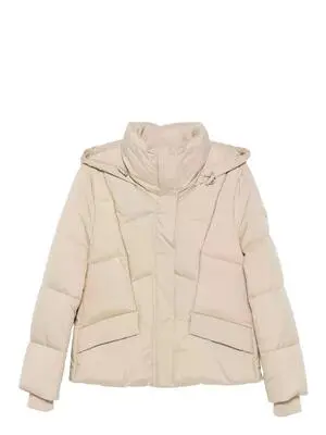 BOSS Quilted Zip-up Puffer Jacket - Neutrals