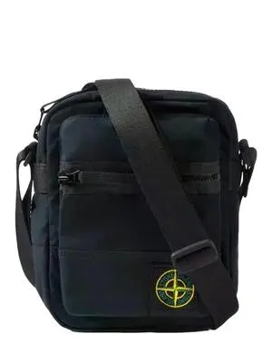 Stone Island Zipped Shoulder Bag - Black