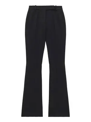 Alexander McQueen Wool Flared Trousers - Black