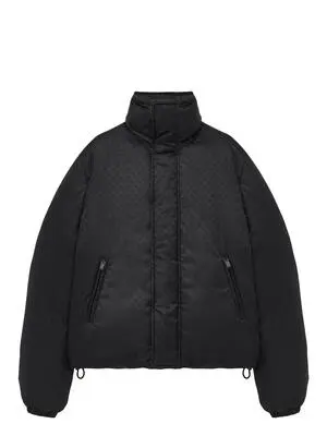Alexander McQueen Skull Jacquard Puffer Jacket - Black