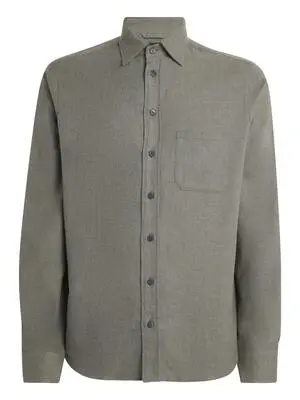 Sease Cotton Button-up Shirt - Green