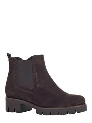 Gabor Lug Sole Chelsea Boot - English Brown