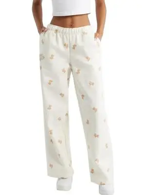 HAPPY CAMP3R Dreams Wide Leg Sweatpants - Cream