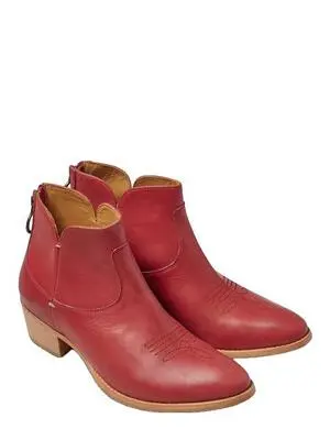 Beek Cowbird Western Ankle Boots - Red