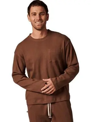LEISURE LAB Cozy Cotton Crewneck Hazelnut