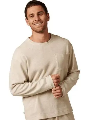 LEISURE LAB Cozy Cotton Crewneck Marshmellow