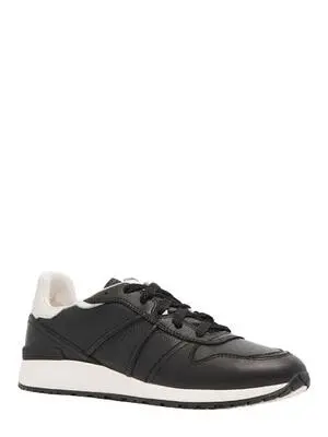 FRANKIE4 Leather Lace-up Sneakers - Black/chalk