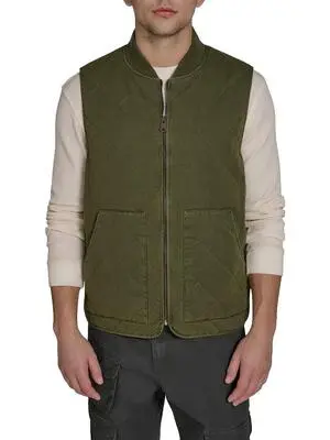 LEVI'S Diamond Quilted Workwear Vest - Olive