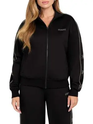 Guess Octavia High Neck Full Zip Sweatshirt - Black