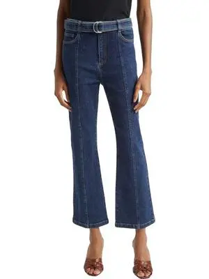 Cinq À Sept Madi Belted Kick Flare Jeans - Fontaine