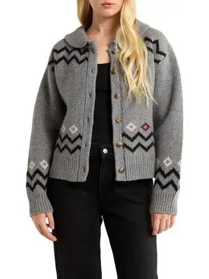 DAMSON MADDER Cecily Wool Cardigan - Grey