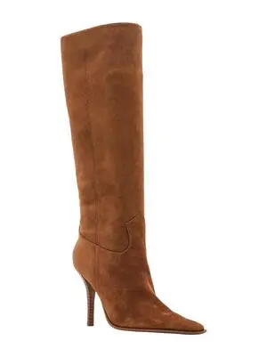 Steve Madden Wescot Knee High Boots Chestnut Suede