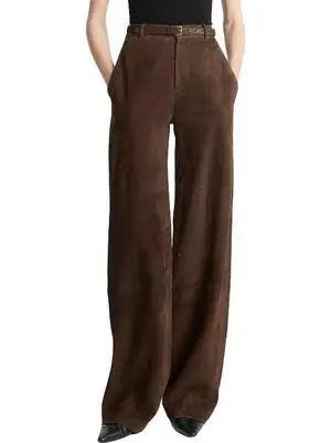 Vince Suede Wide Leg Pants - Deep Espresso