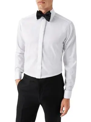 Eton Cotton Twill Tuxedo Shirt - White