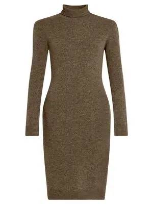 MAISON MARGIELA Wool-blend Turtleneck Midi Dress - Brown