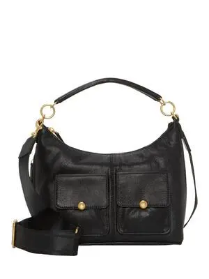 Vince Camuto Carly Leather Shoulder Bag Black