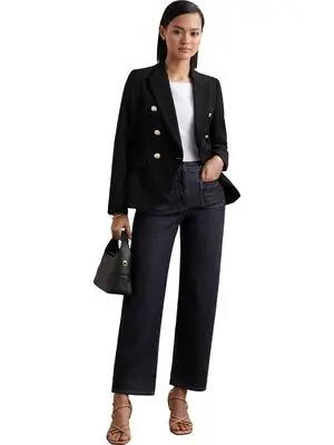 REISS Marcie Petite Straight-leg Jeans - Dark Blue