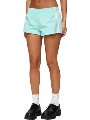 EDIKTED Side Stripe Nylon Shorts - Aqua