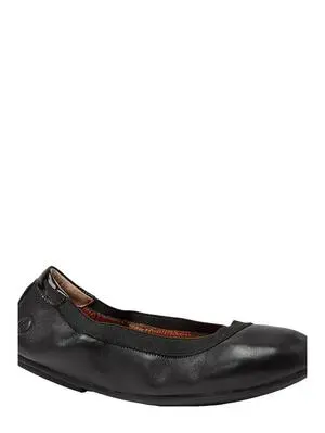 LANDS' END Comfort Elastic Slip-on Ballet Flats - Black