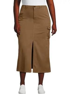 LANDS' END Cargo Maxi Skirt - Coriander