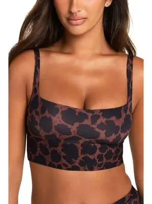 HARPER WILDE Bliss Square Neck Bralette - Leopard