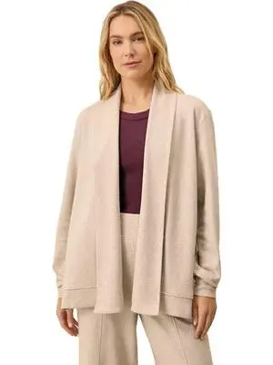 PACT Airplane Drape Cardigan Flax Heather