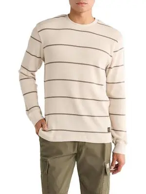 Rvca Day Shift Stripe Long Sleeve Thermal T-shirt - Ceramic