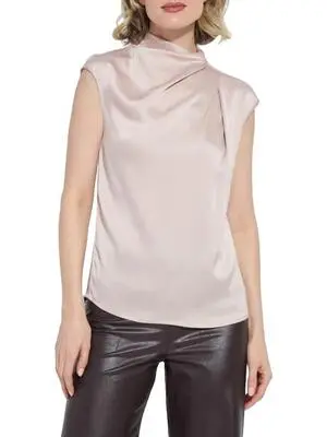 Lyssé Aisha Sleeveless Cowl Neck Top - Rose Petal