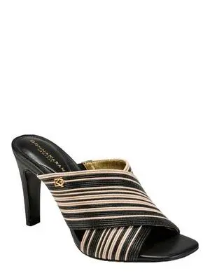 Donna Karan New York Breigh Criss-cross Sandals - Black/beige