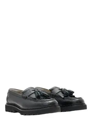 ALLSAINTS Skiff Tassel Loafer - Black Grain