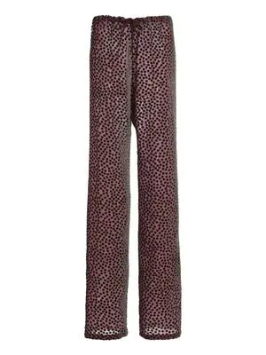 Dries Van Noten Panchas Polka-dot Straight-leg Pants - Pink