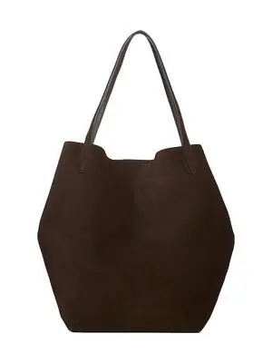 Madewell Oversized Suede Shopper Tote - Dark Carob
