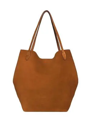 Madewell Oversized Suede Shopper Tote - Dried Acorn