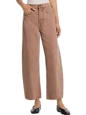 Veronica Beard Ryder High-rise Barrel Jeans - Tan Sierra