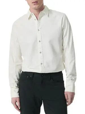 Rag & Bone Tomlin Stretch Dobby Button Down Shirt - White