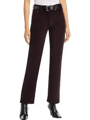 Rag & Bone Harlow Straight Corduroy Jeans - Dark Brown