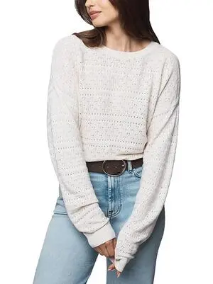 Splendid Georgie Pointelle Sweater - Pale Oak Heather